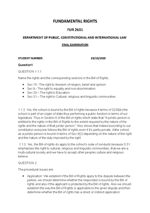 Fur2601 MCQs - UNIVERSITY EXAMINATIONS May/June 2020 FUR Fundamental ...