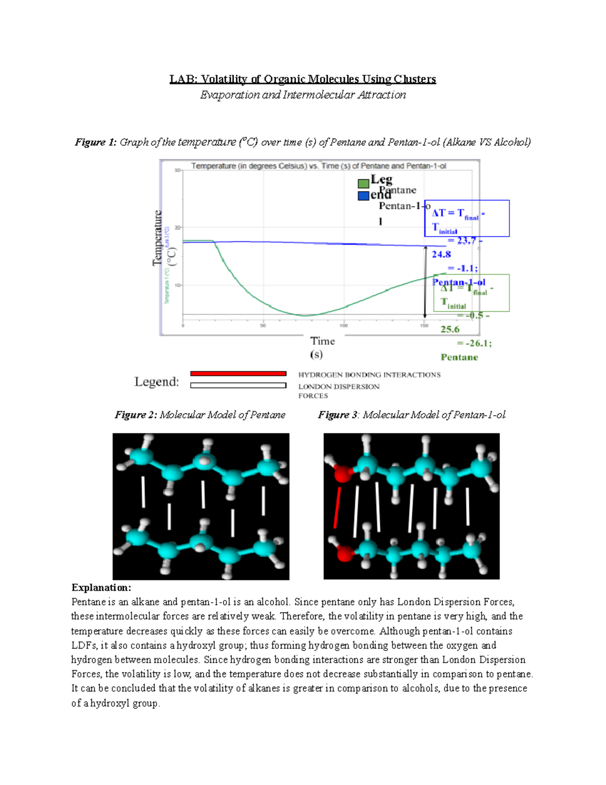 Chemistry Volatility Lab - LAB: Volatility of Organic Molecules Using ...