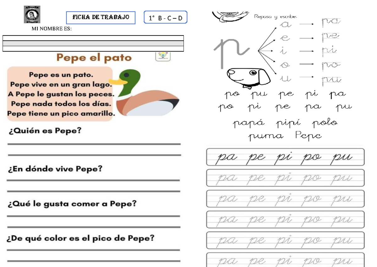 Ficha Leemos una lectura con la P 12-06-24 - Matemáticas I - MI NOMBRE ...