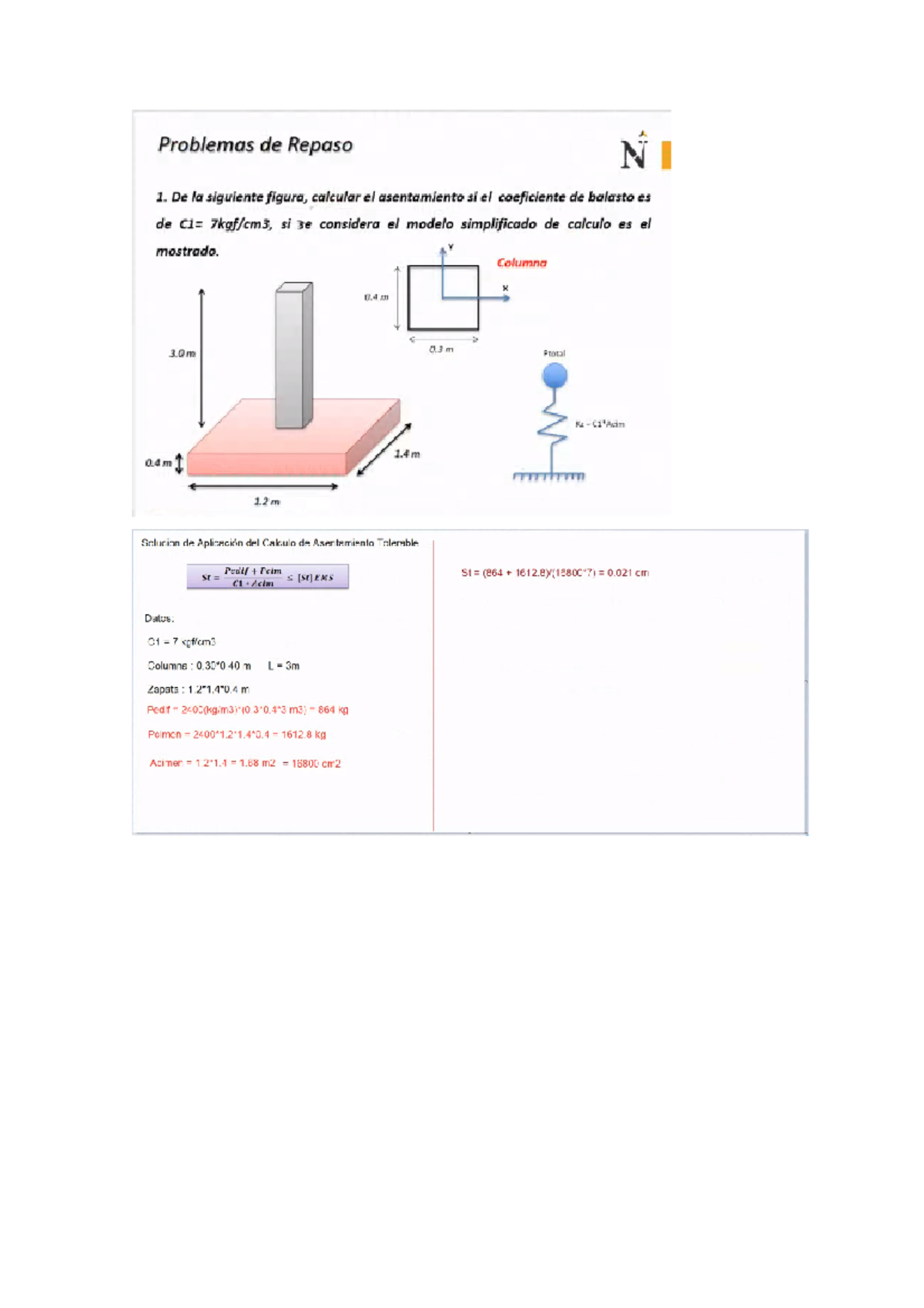 Ejercicios DE Repaso - ESTRUCTURA Y CARGAS - Análisis estructural - UPN ...