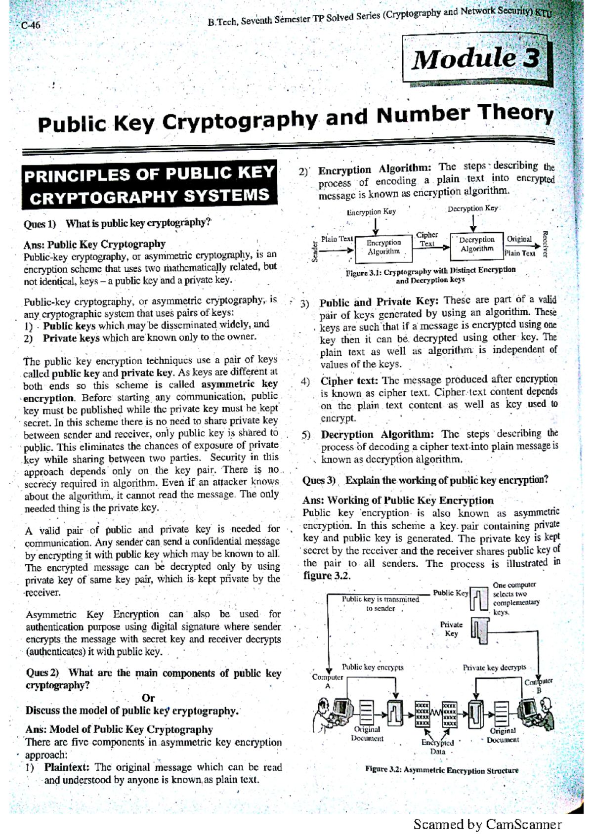 CS409CNSM3 - Public key Encryption - Cryptograpgy and network security - Studocu