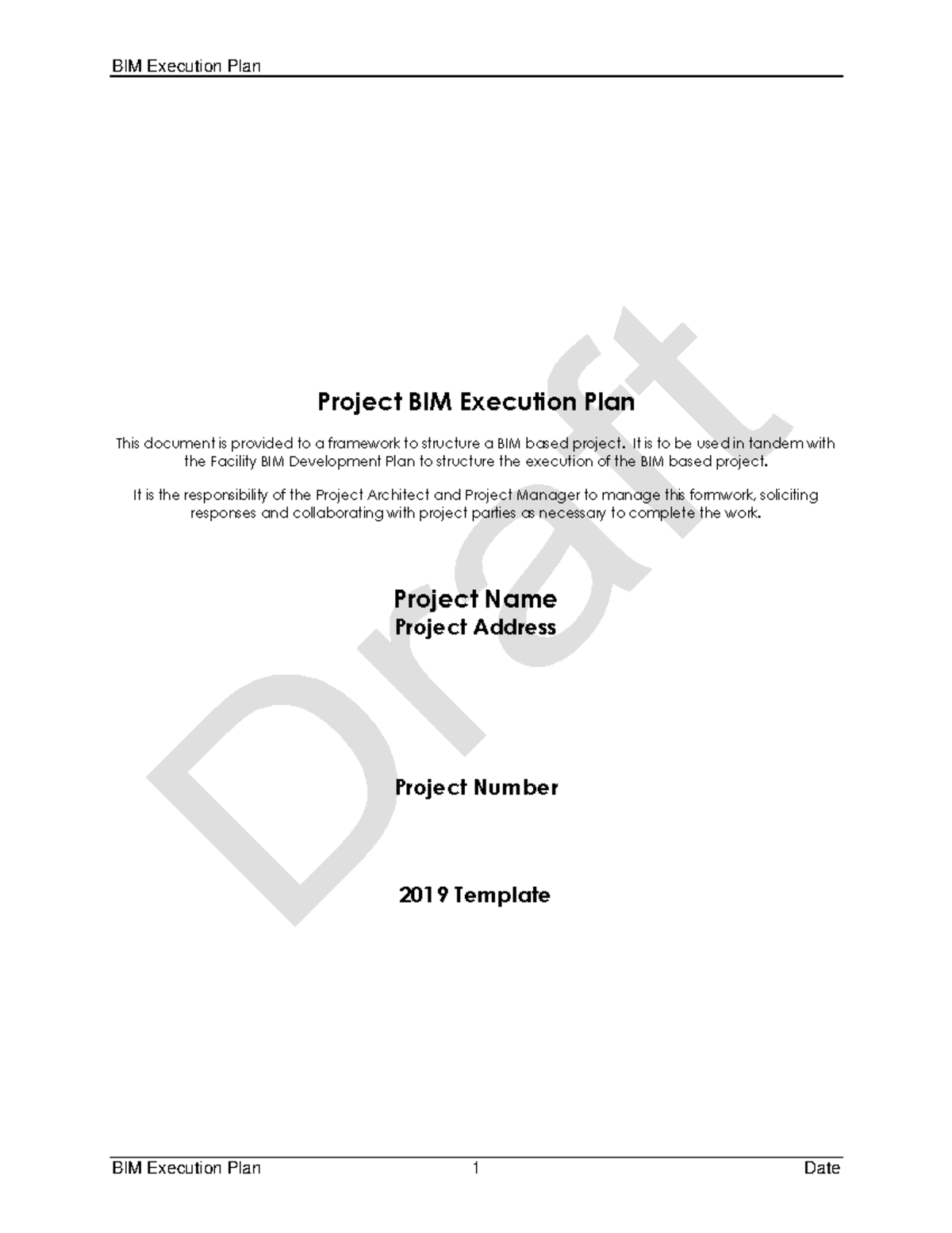 Architect's Project Execution Plan Sample - Project BIM Execution Plan ...