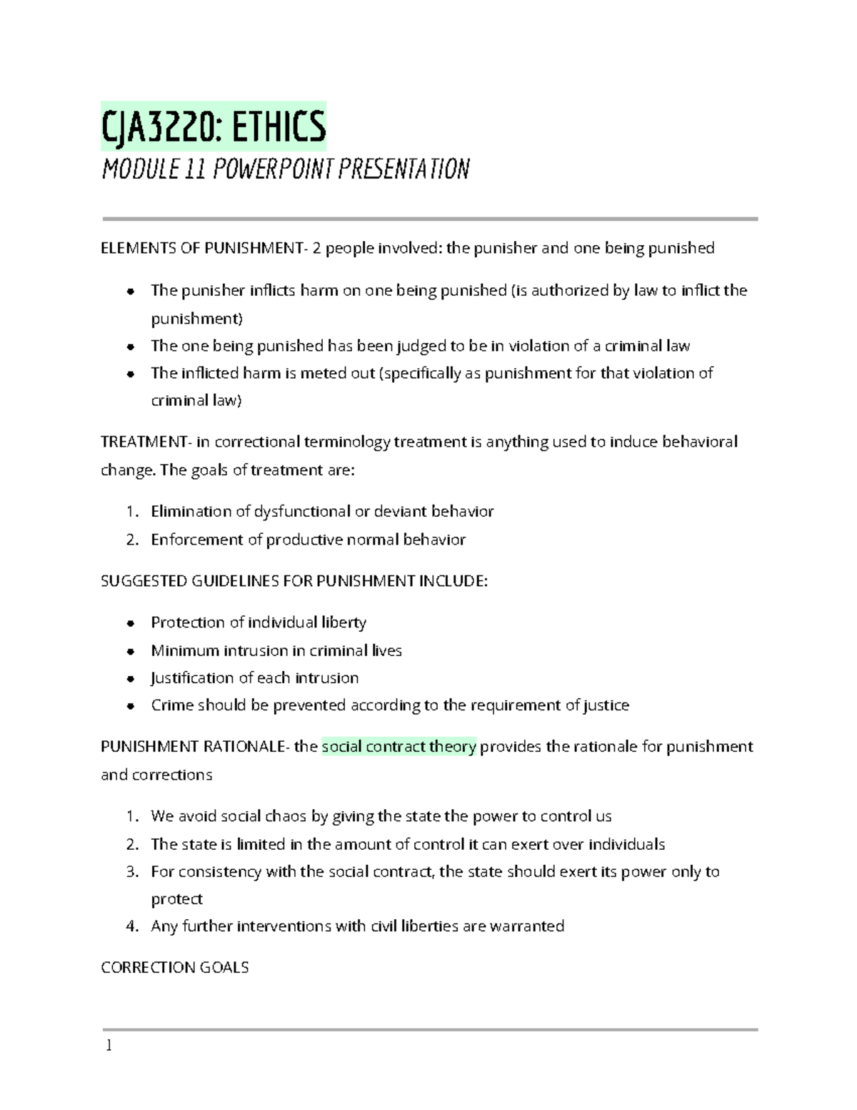 Ethics module 11 ppt - Powerpoint lecture notes from the textbook ...