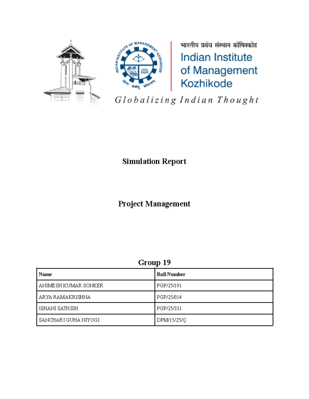 PM Simulation Report - Simulation Report Project Management Group 19 ...