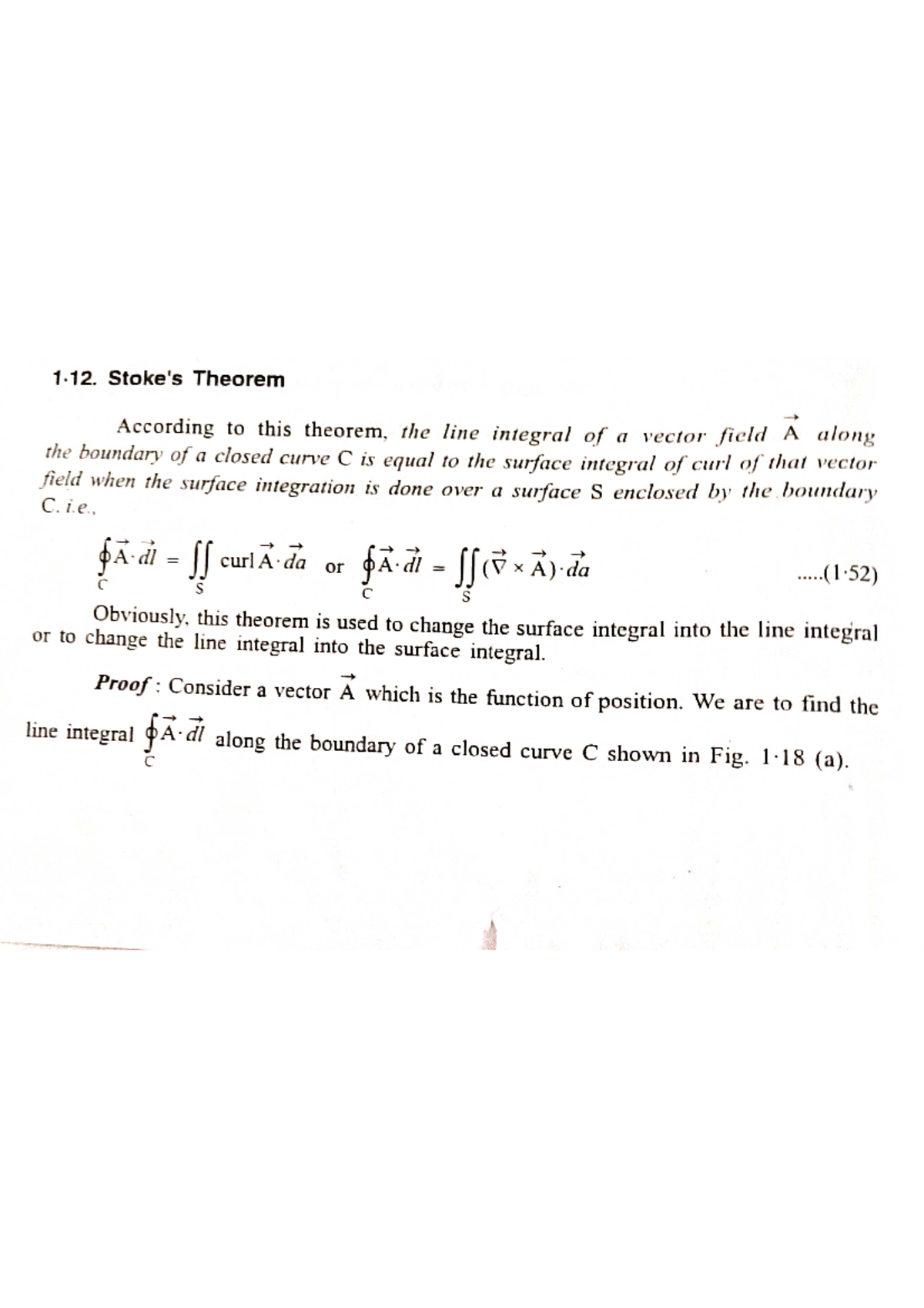 Stokes theorem - Additional - Engineering Physics - Studocu