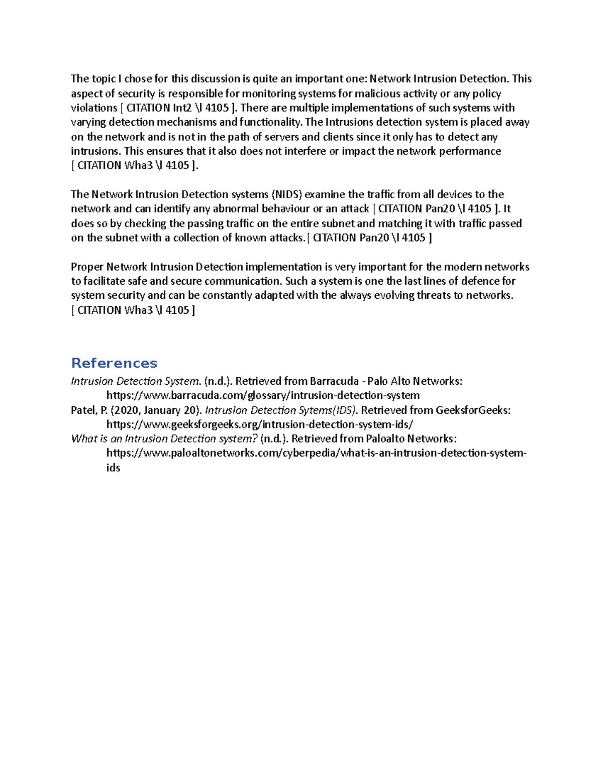 CS 2204 Unit 8 Discussion.docx - The topic I chose for this discussion is quite an important one ...