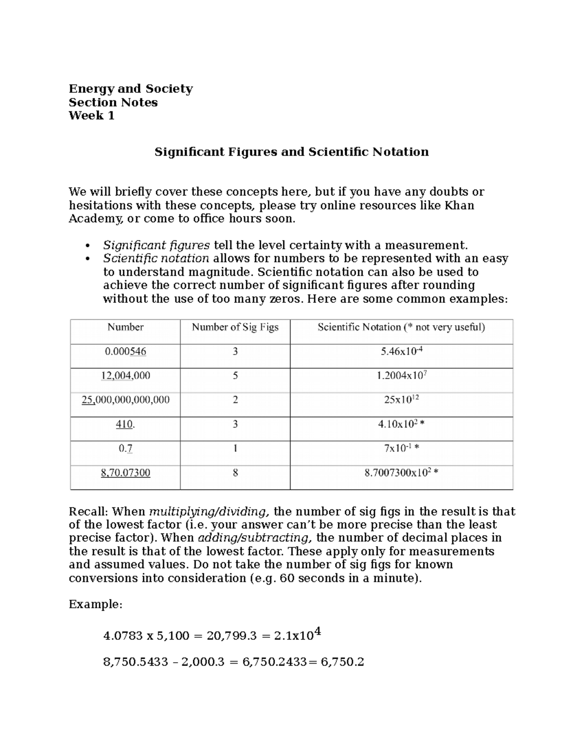 Week 1 Section Notes Solutions Energy And Society Section Notes Week week-1-section-notes-solutions-energy-and-society-section-notes-week