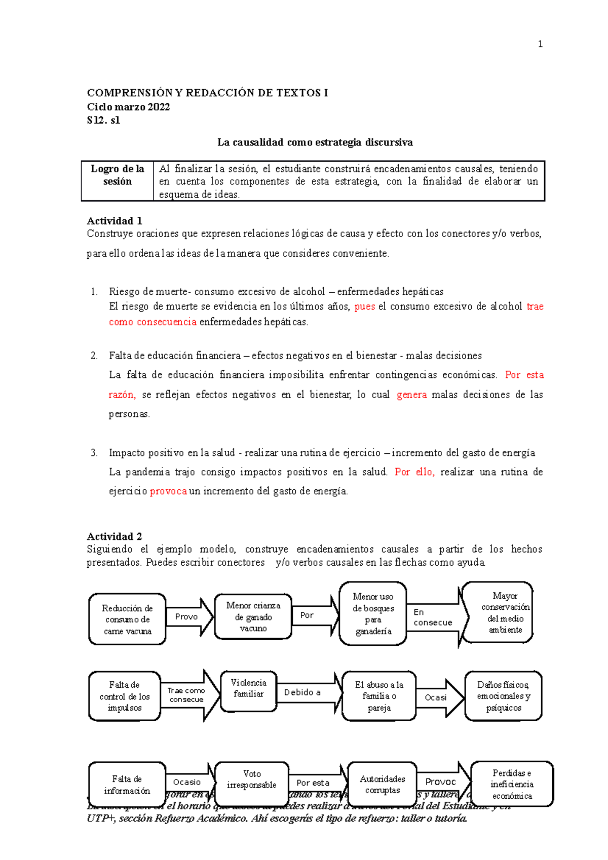 S12.s1- La causalidad como estrategia discursiva - 1 COMPRENSIÓN Y ...