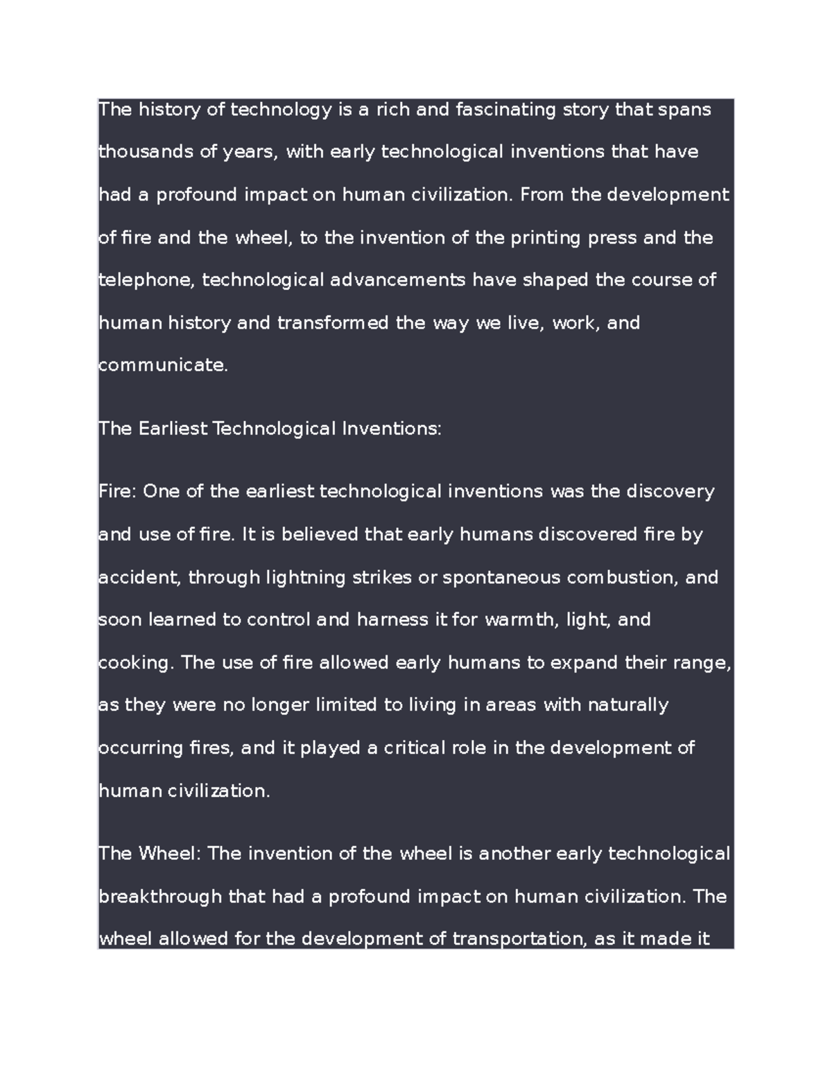 The history of technology is a rich and fascinating story that spans ...