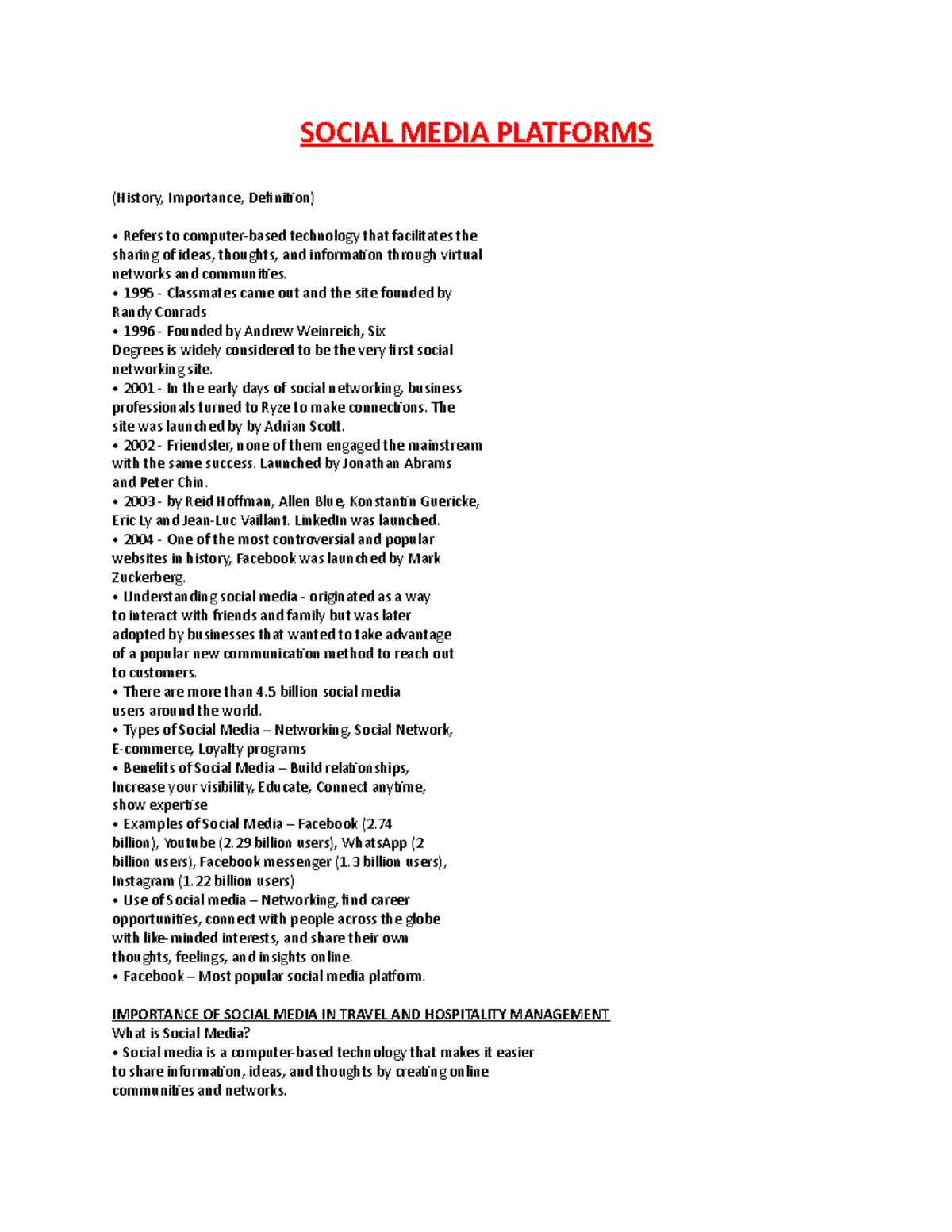 Social Media Platforms - SOCIAL MEDIA PLATFORMS (History, Importance ...