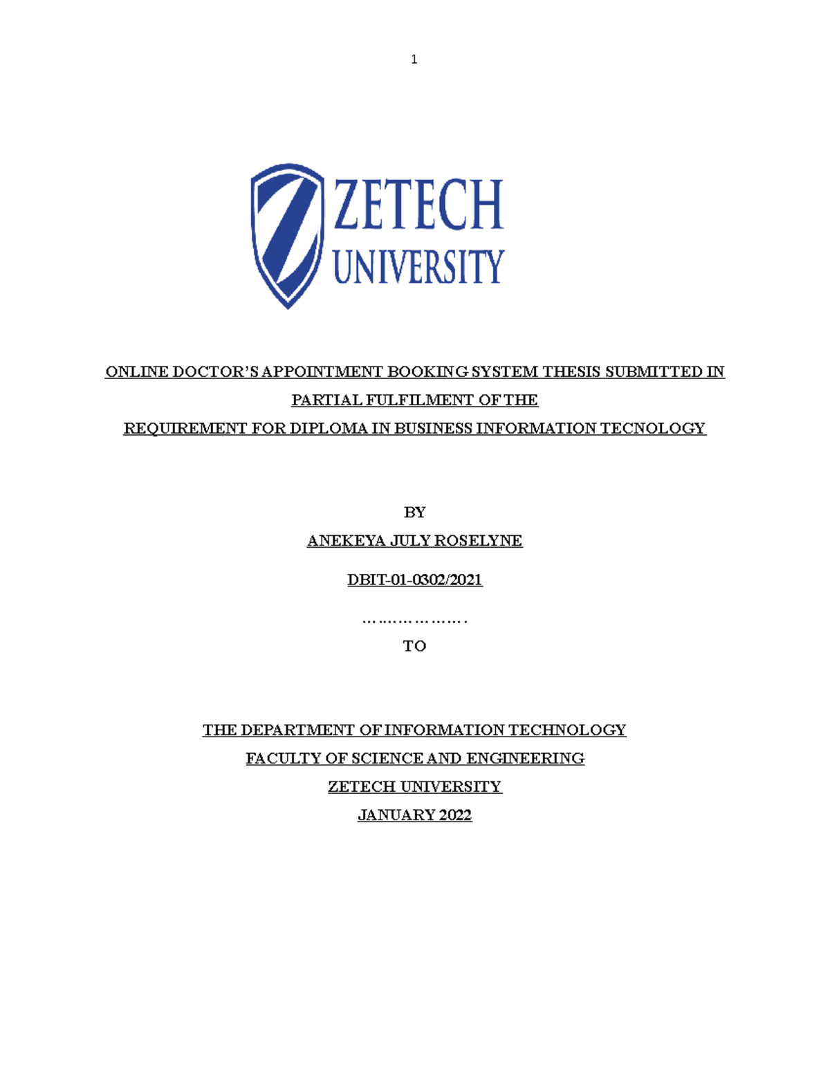 Online Doctor - Final year project, Software Development - ONLINE ...