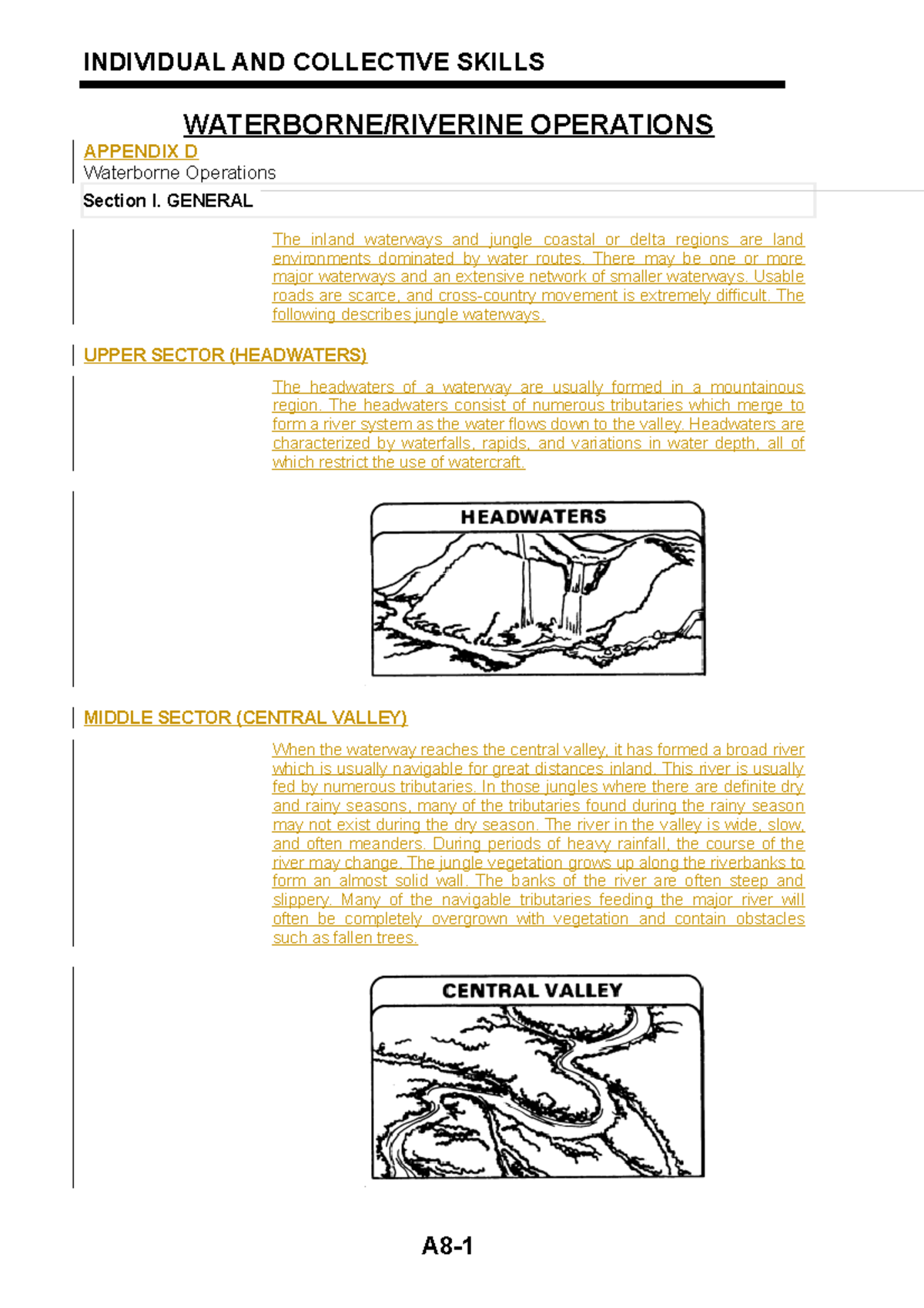A8- Waterborne Operations - WATERBORNE/RIVERINE OPERATIONS APPENDIX D ...