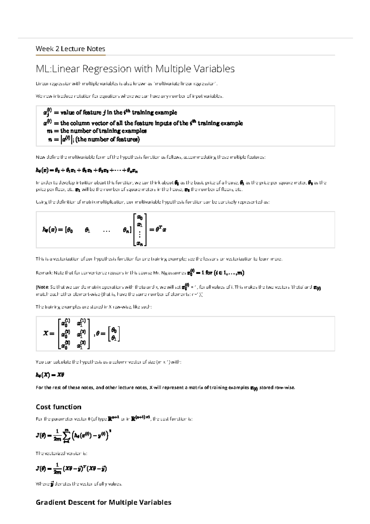 Notes 1 - foundation of ML - Advance MRI - Studocu