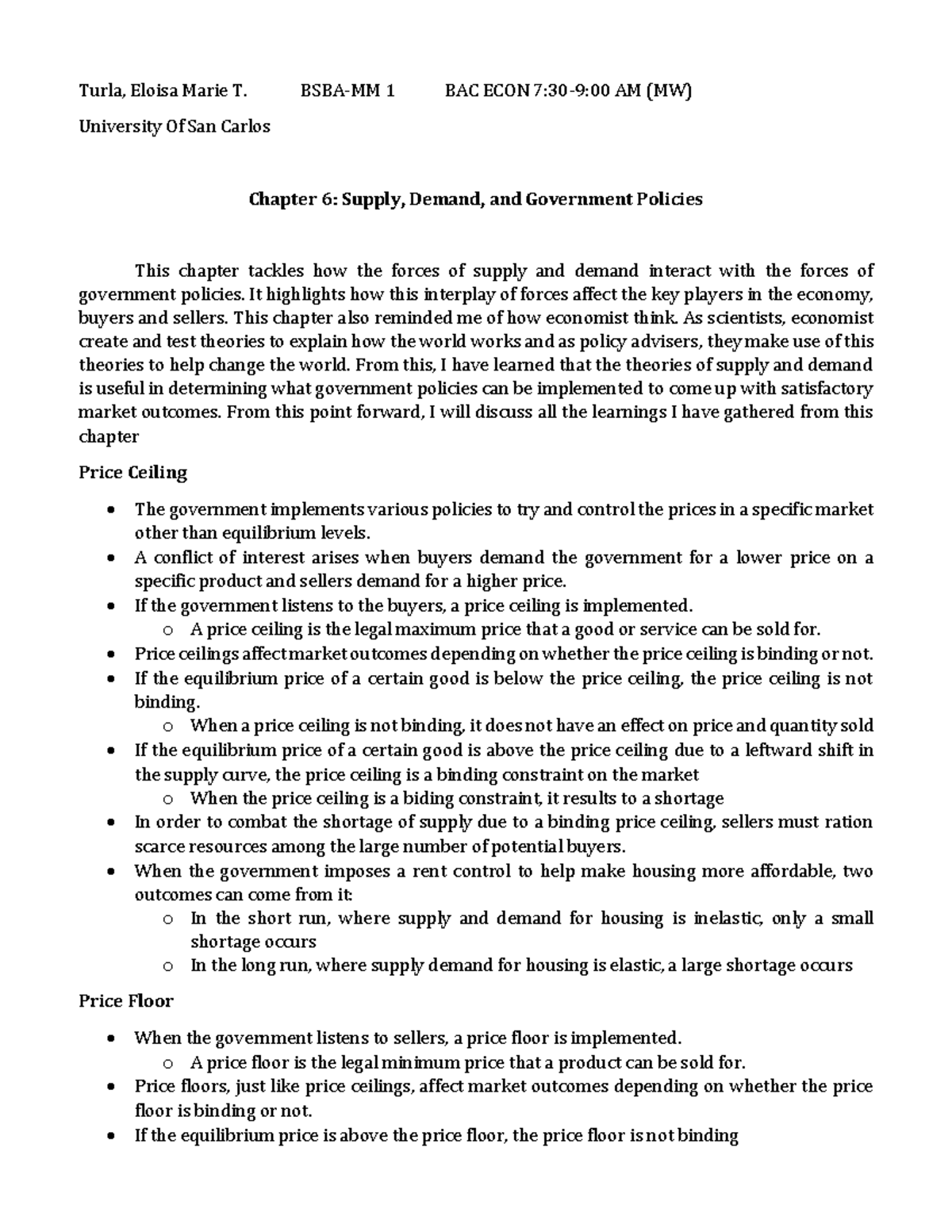 Chapter 6 - Principle of Economics, Mankiw Summary-Learnings 8th ...