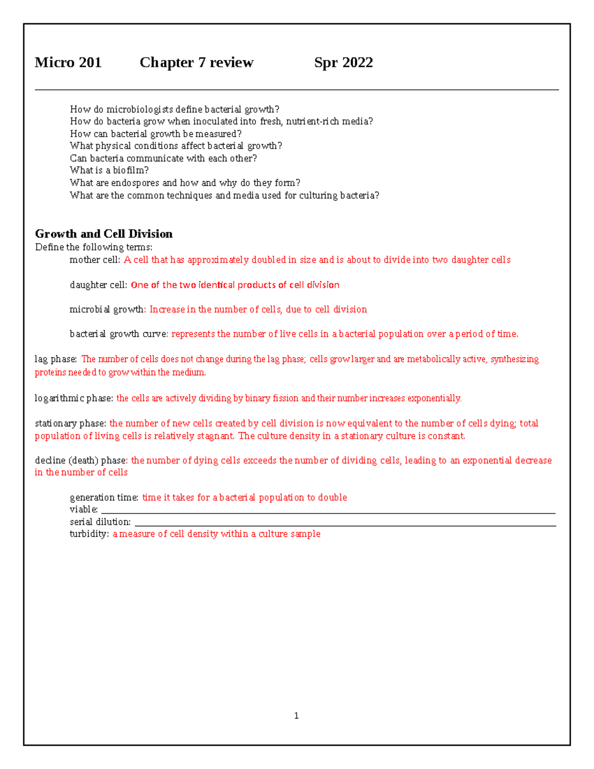 Ch07 rev spr 2022 - Summary of material covered in the exam from the textbook Dr. Eardly - Micro ...