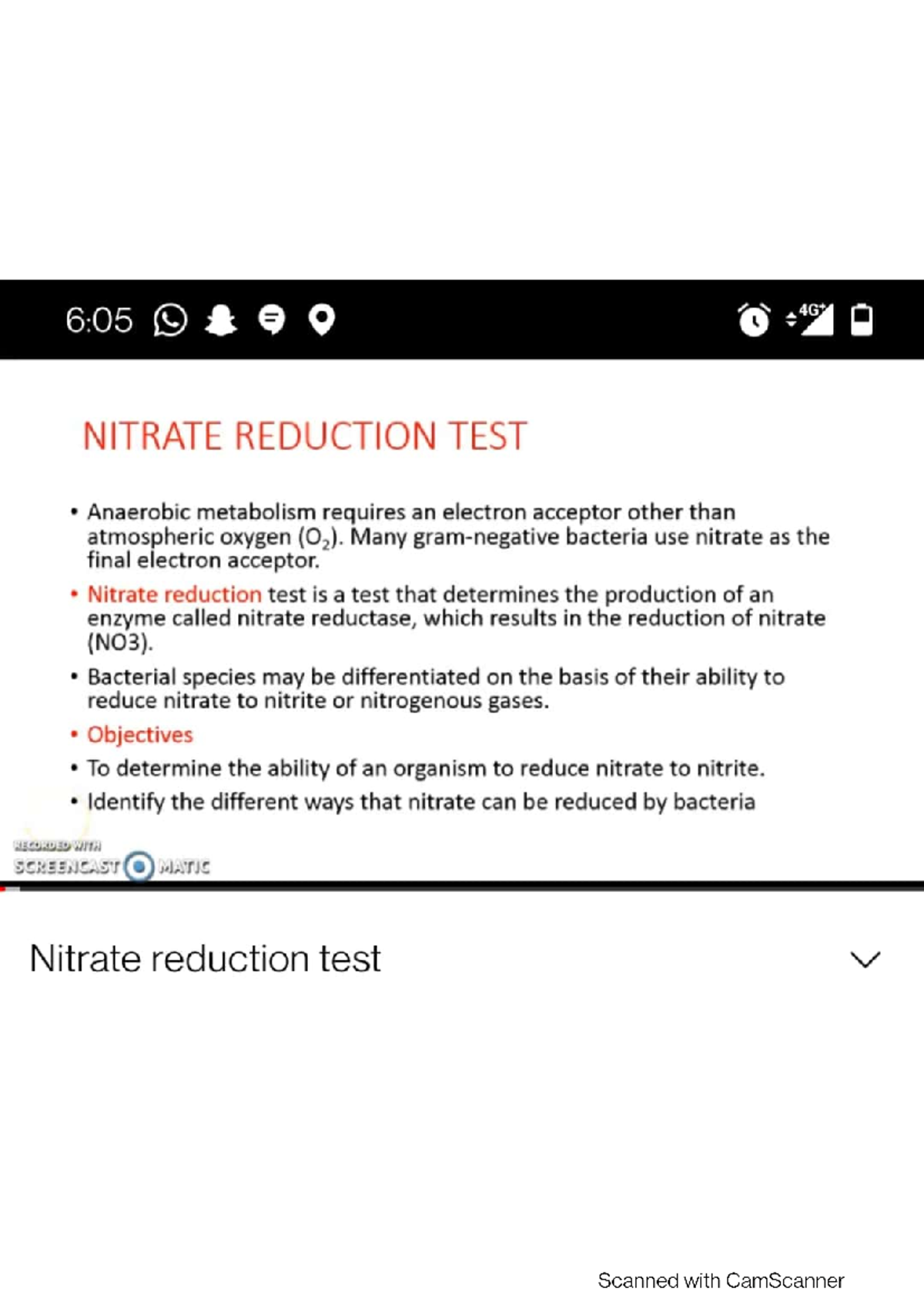 Nitrate reduction - Medical laboratory technology - Studocu