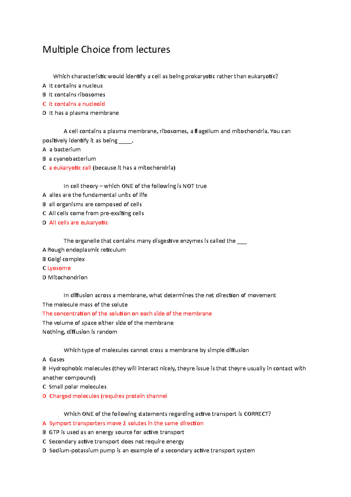 Sample/practice exam 2012, questions and answers - Multiple Choice from ...