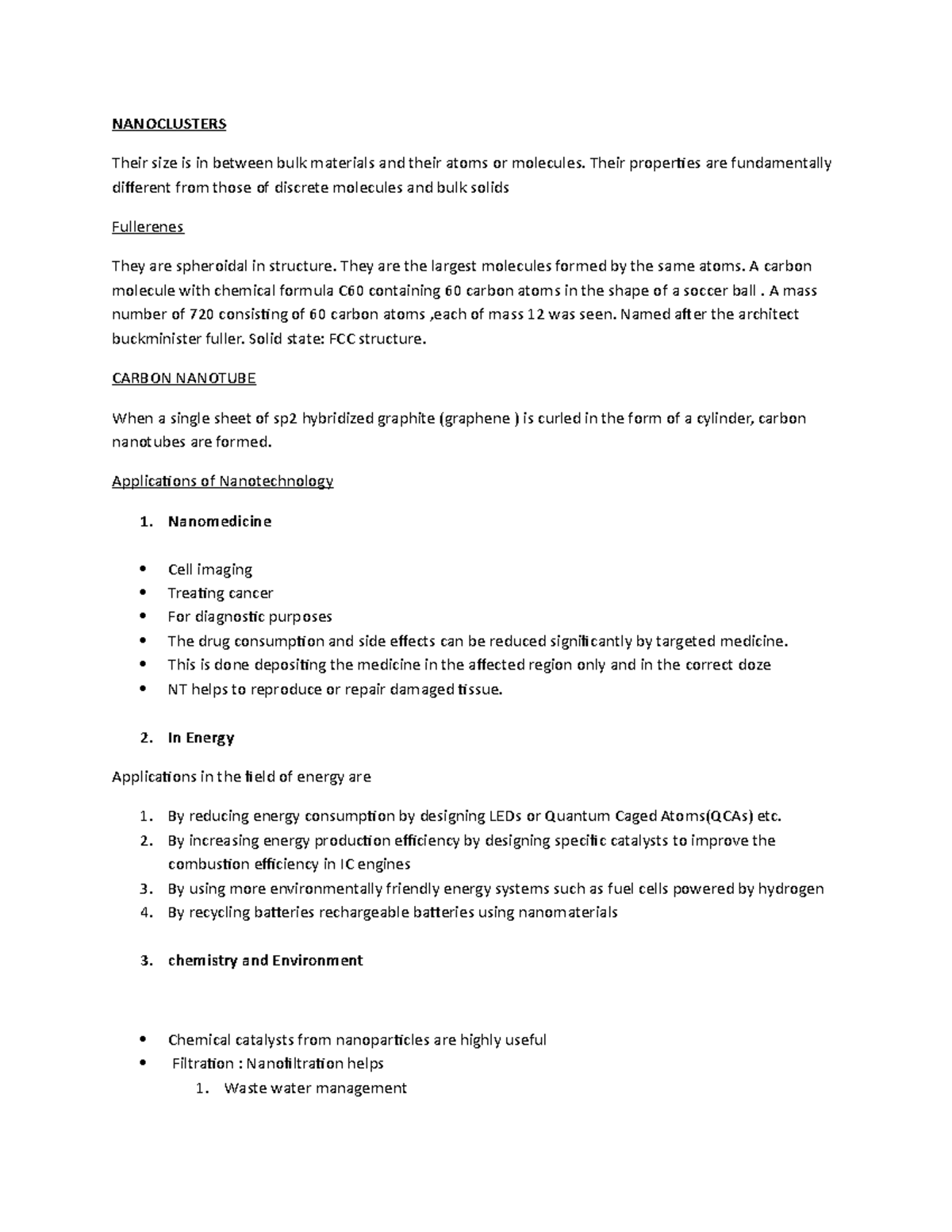 Doc 07 Lecture Note Of Engineering Physics Part 7 Nanoclusters Their Size Is In Between Bulk