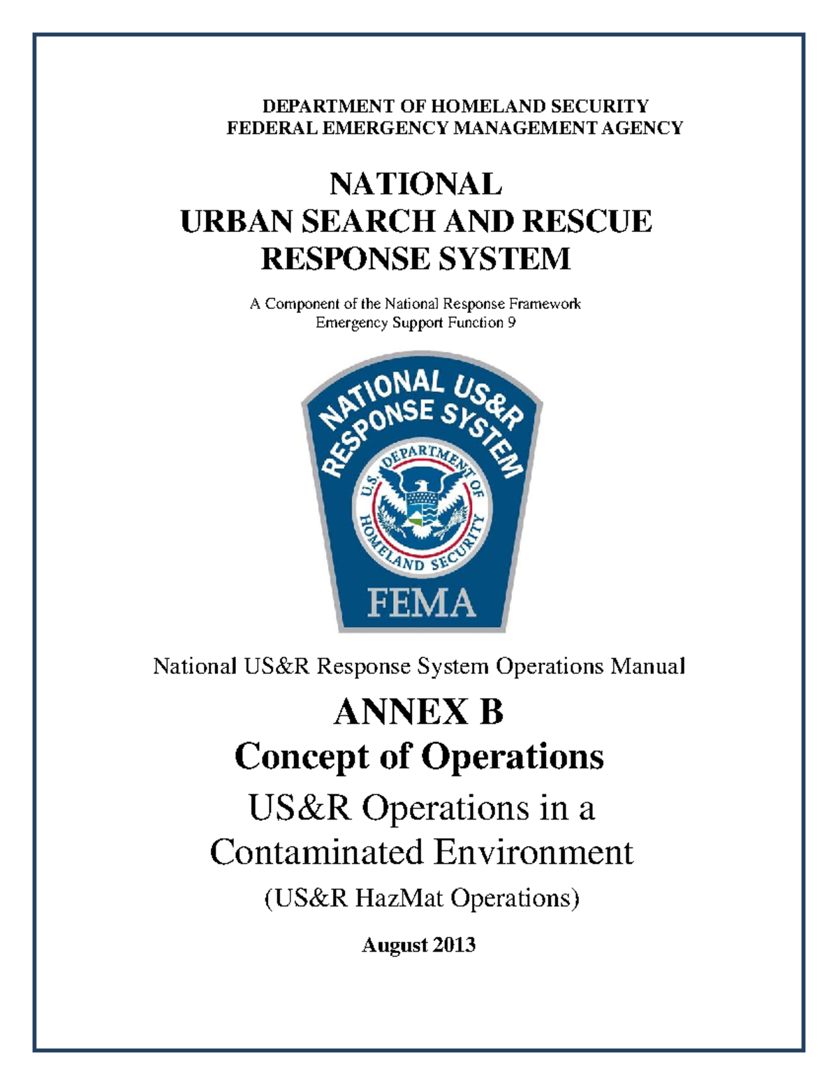 Annex B Conops USR Operations in Contam Envir 09-20-2013 - DEPARTMENT ...