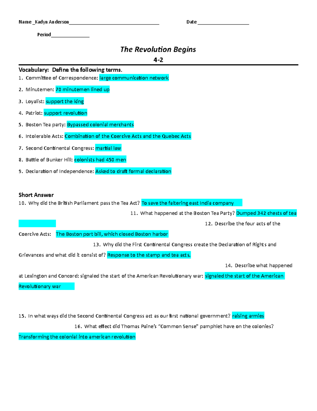 Copy of us hist 4-2 worksheet - Name Kadyn Anderson ...