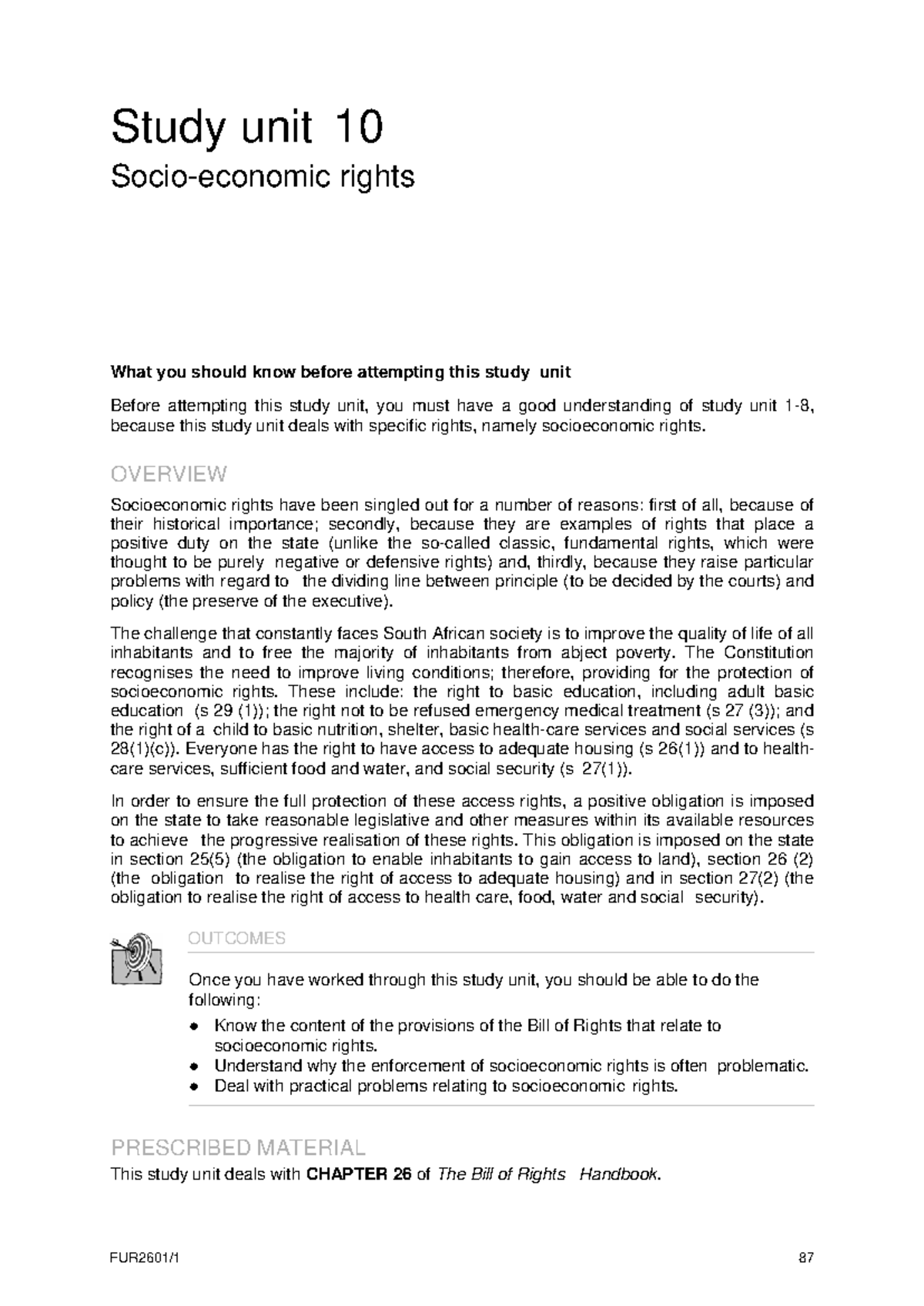 Study+unit+10 Socio Economic Rights - Study unit 10 Socio-economic ...