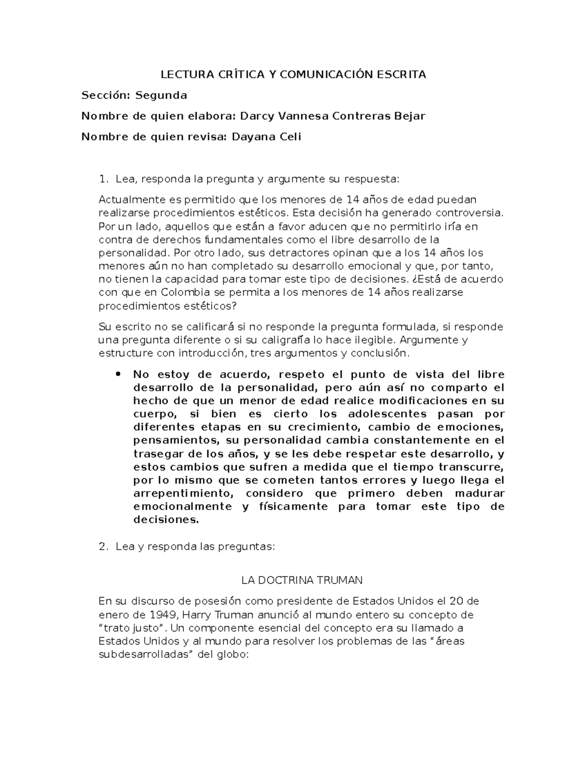 Evaluación Lectura Crítica Y Comunicación Escrita - LECTURA CRÍTICA Y ...