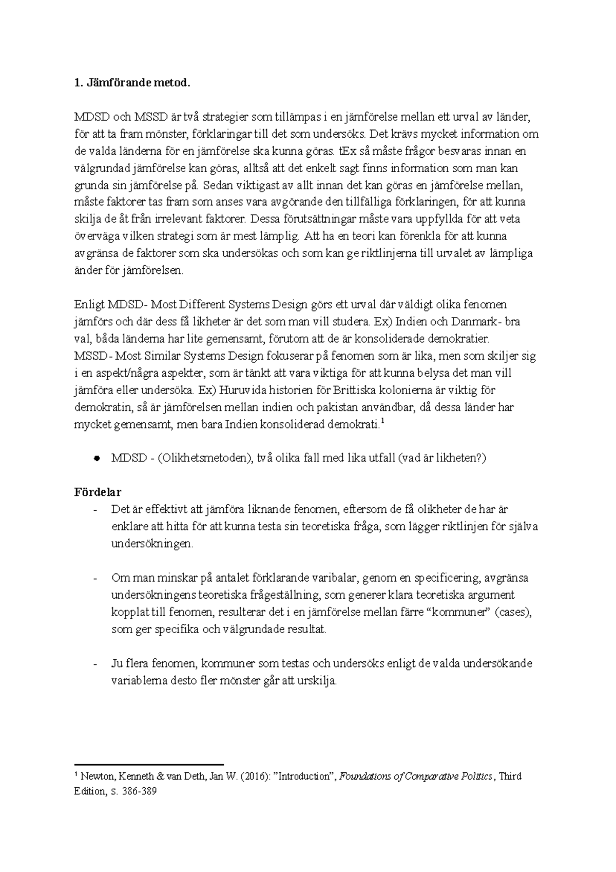 Seminarum 1 - MSSD and MDSD - Jämförande metod. MDSD och MSSD är två ...