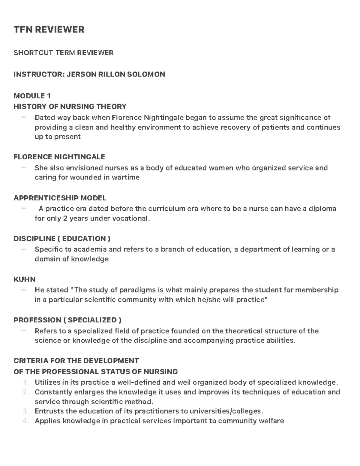 TFN- Reviewer - Review - – – – – – – 1. 2. 3. 4. TFN REVIEWER SHORTCUT ...