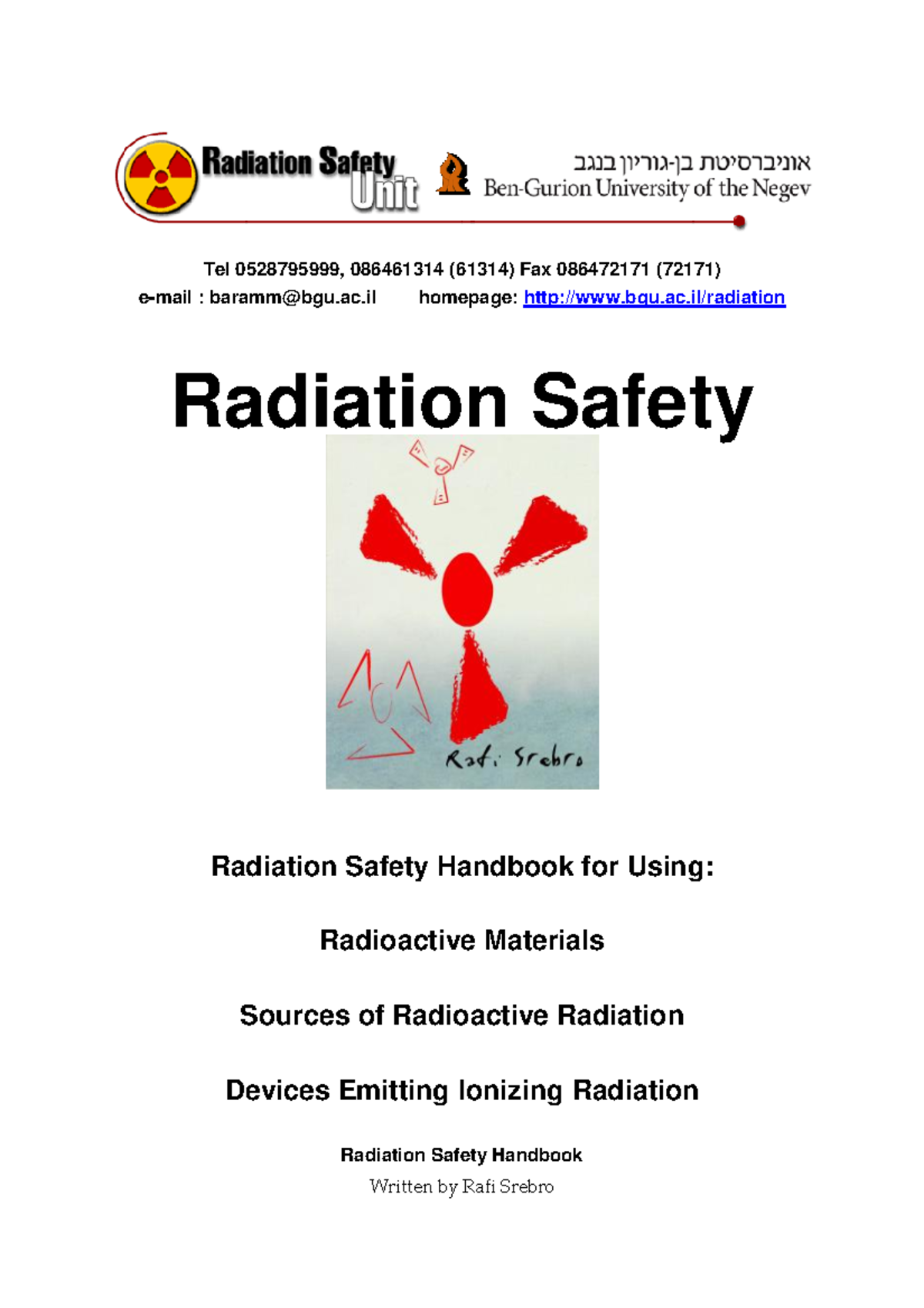 Radiation-Safety - Lecture notes - Tel 0528795999, 086461314 (61314 ...