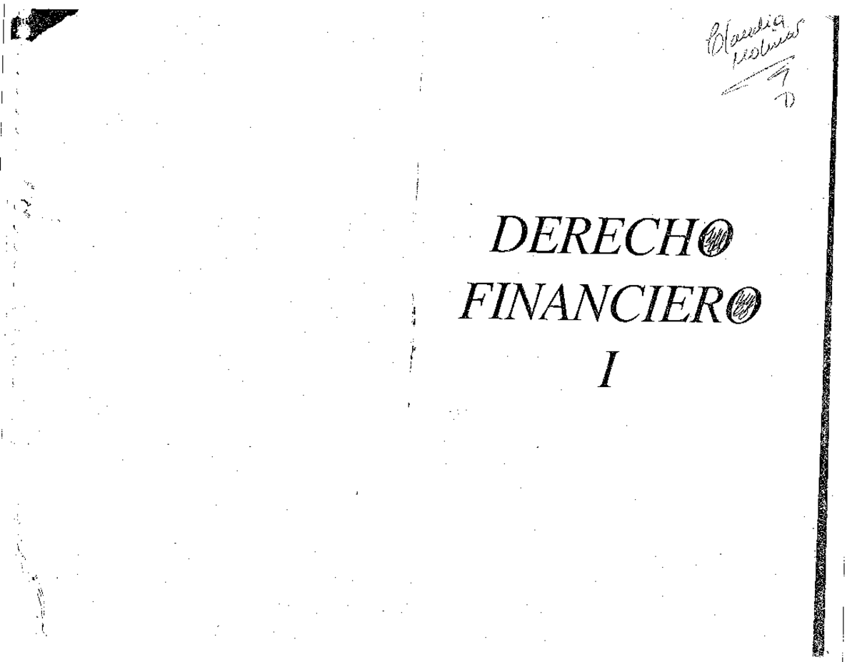 derecho financiero - Studocu