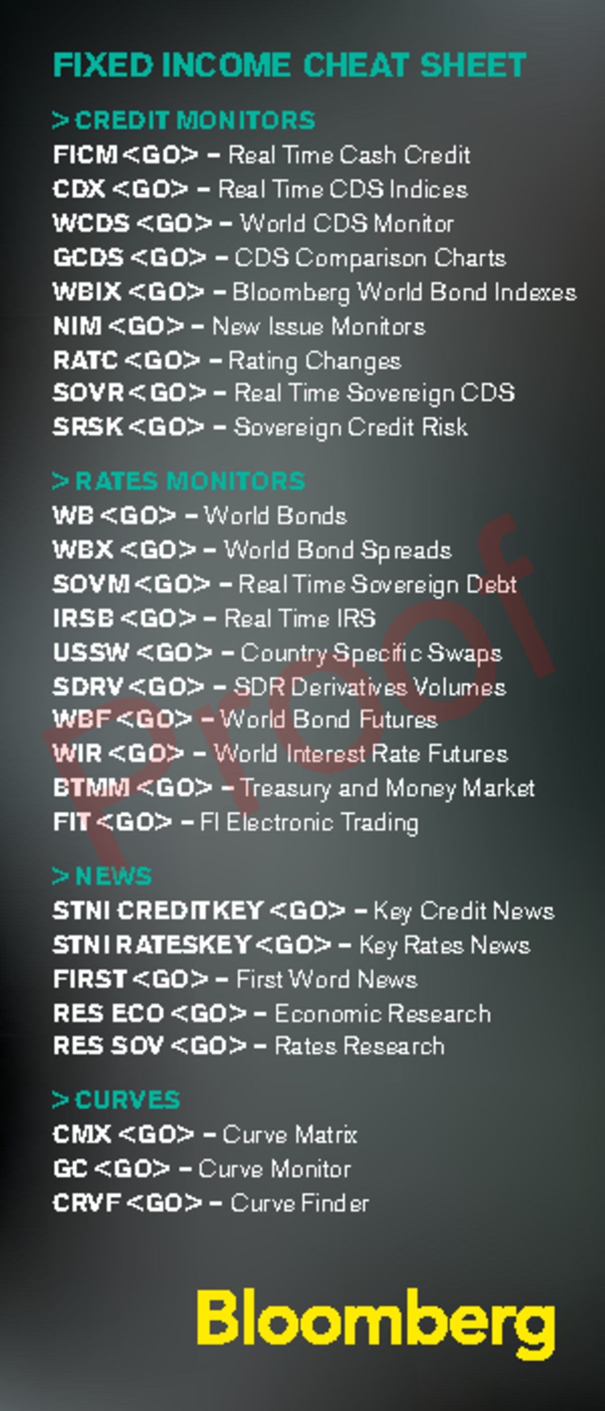 Fixed income essential code - FIXED INCOME CHEAT SHEET > CREDIT ...