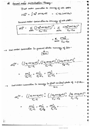 Quantum Mechanics Handwritten Notes 11 - Chemistry for Engineers - Studocu