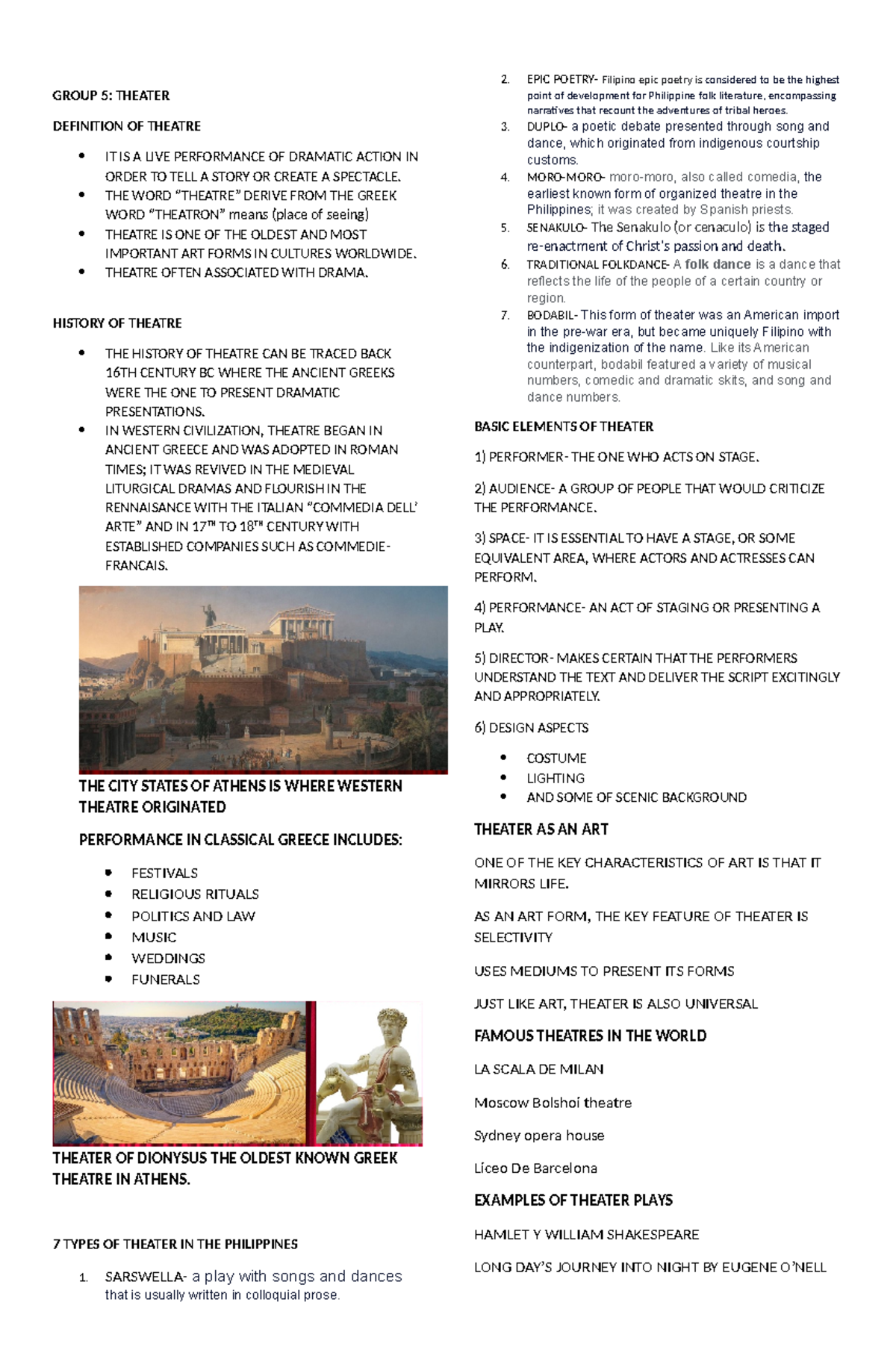 Art App Reviewer 1 - GROUP 5: THEATER DEFINITION OF THEATRE IT IS A ...