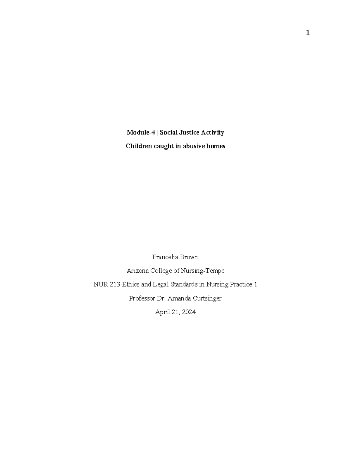Module-4 Social Justice Activity - Module-4 | Social Justice Activity ...