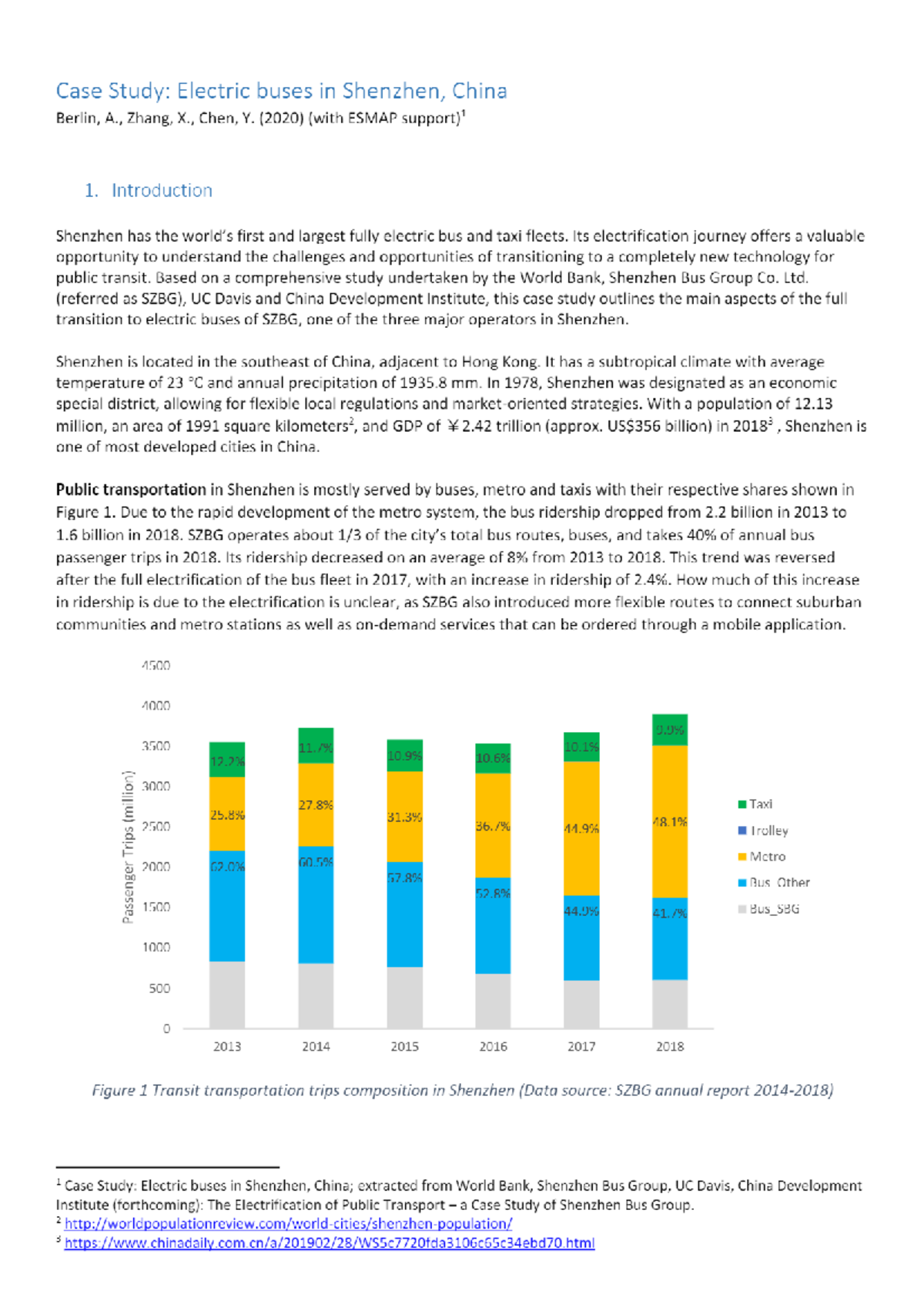 E bus case study Shenzhen - Studocu
