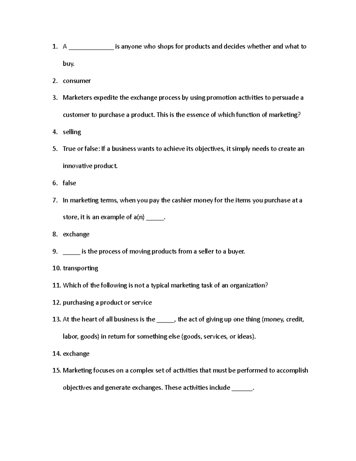 Intbus 5 - This was a weekly check point questionnaire. - A ...
