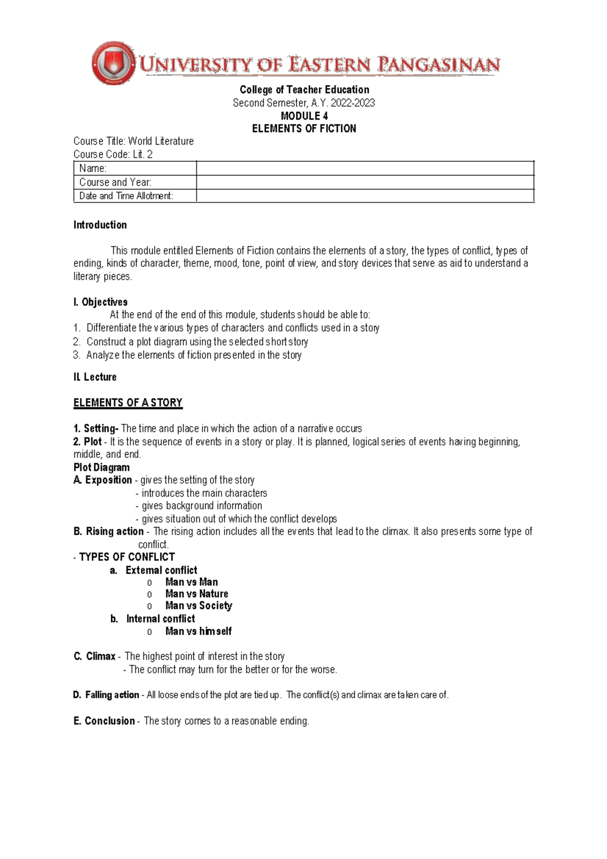 Module #4 - it gives informations - College of Teacher Education Second ...