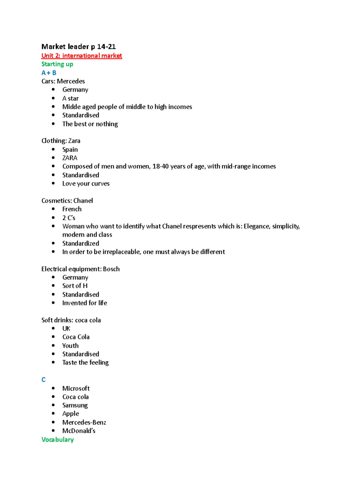 Market leader unit 2 - english - Market leader p 14- Unit 2 ...