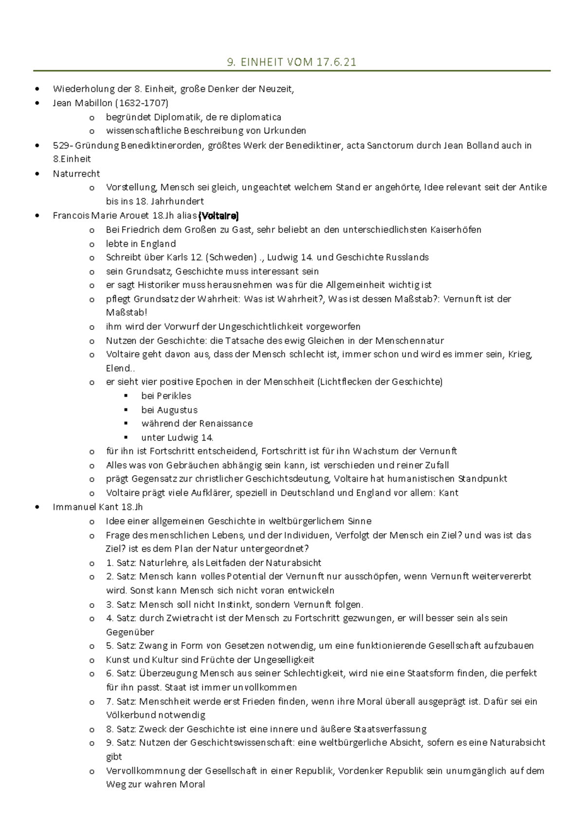 9 Einheit Theorie und Methoden Ö Geschichte - 9. EINHEIT VOM 17. Wiederholung der 8. Einheit ...