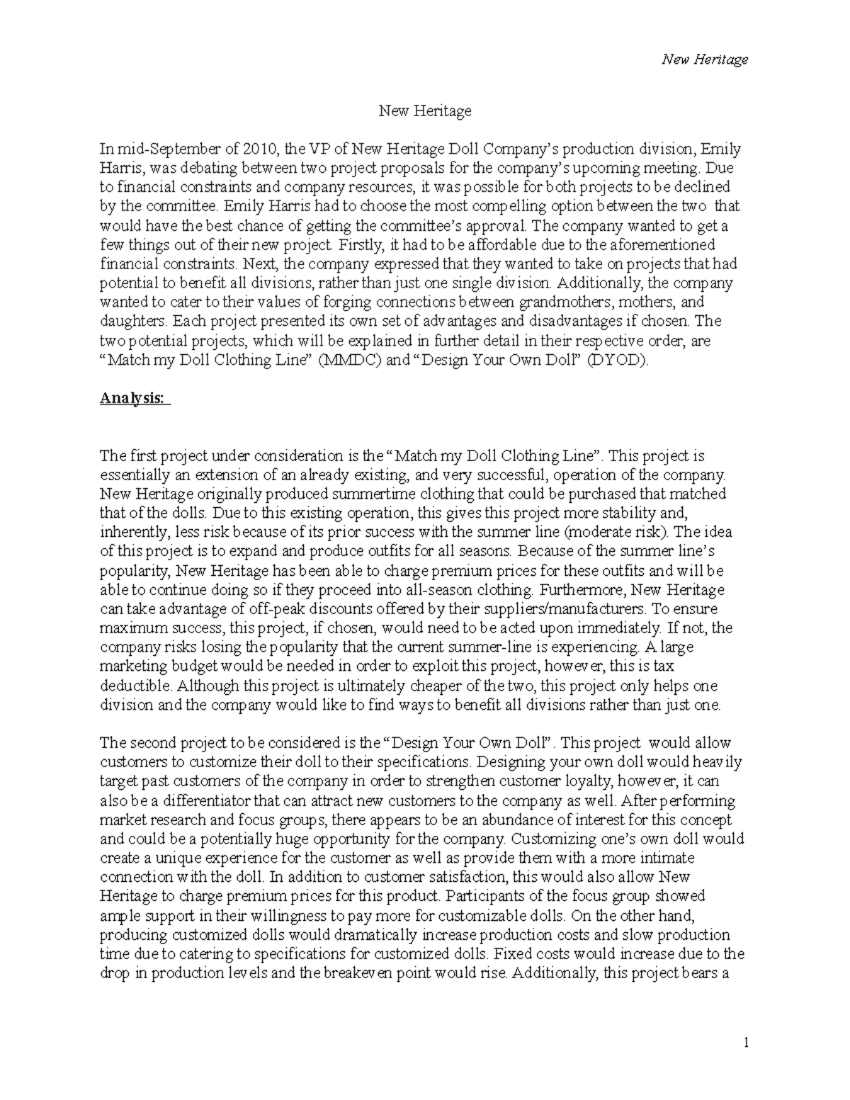 Heritage notes class - New Heritage New Heritage In mid-September of ...