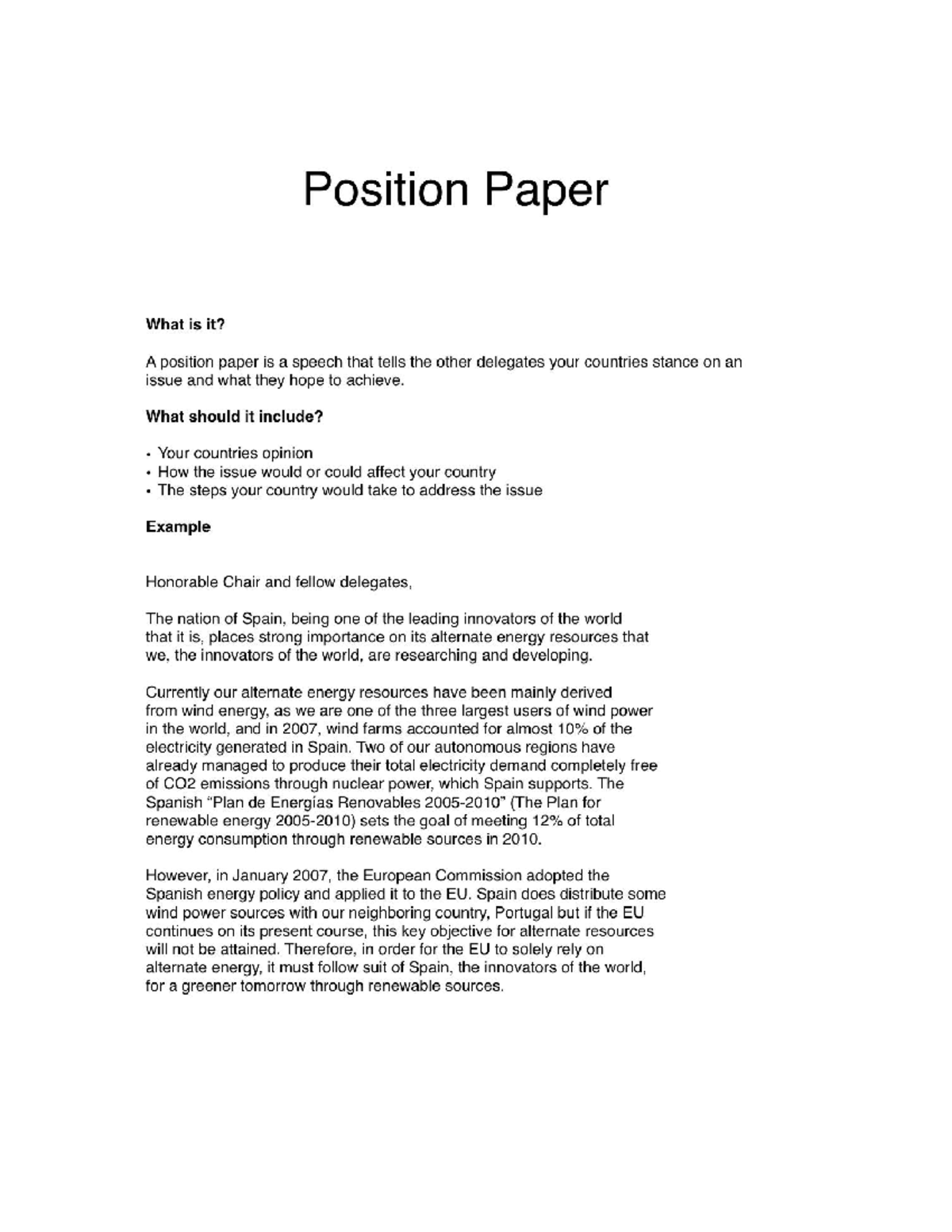 Position paper - This can help you to get ideas on how to write essays ...
