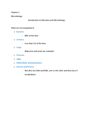 Exam 3 Review - Summary Microbiology - Bio 202, Savka - Study guide for ...