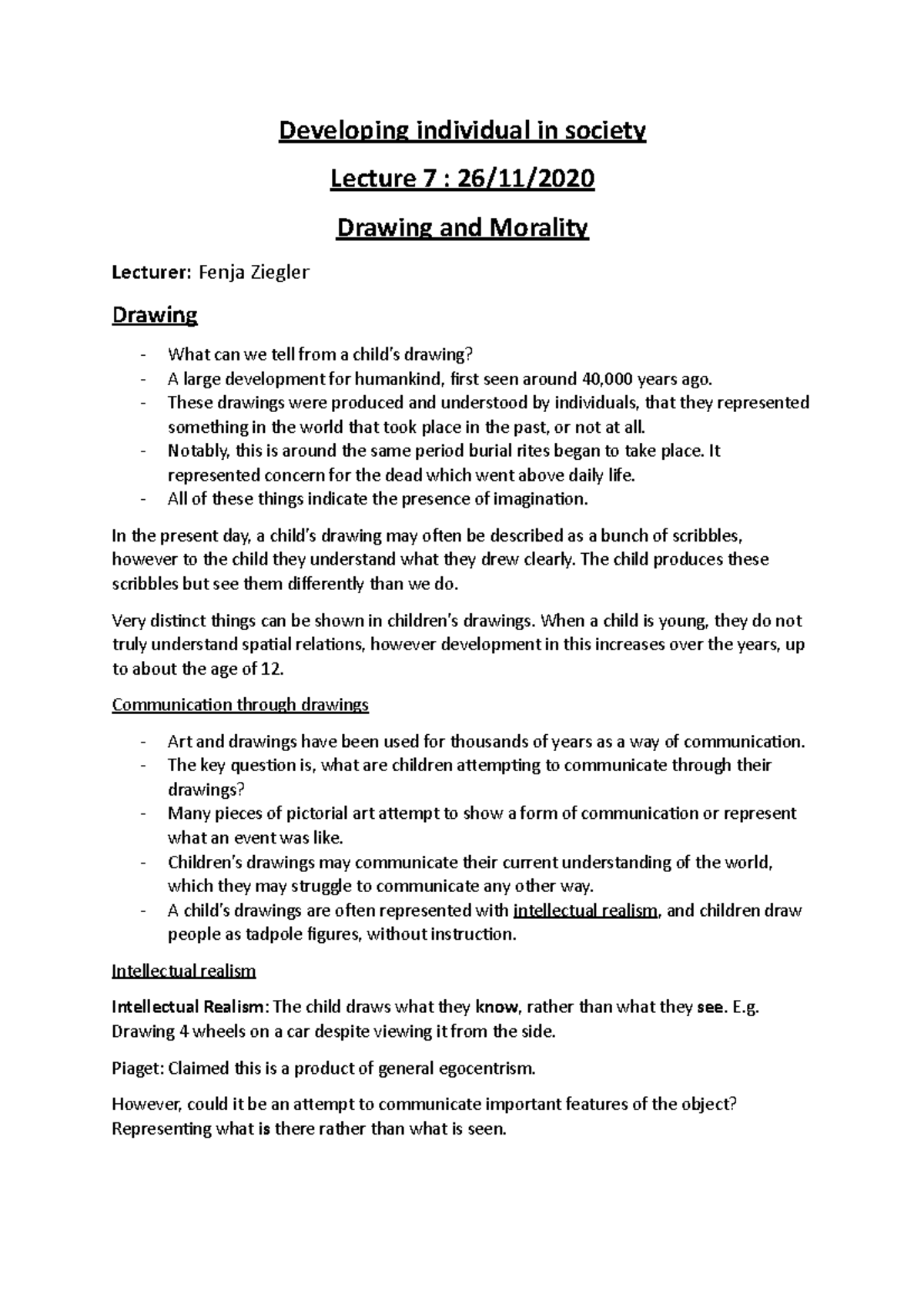 DIIS - L7 - Drawing and Morality - Developing individual in society ...