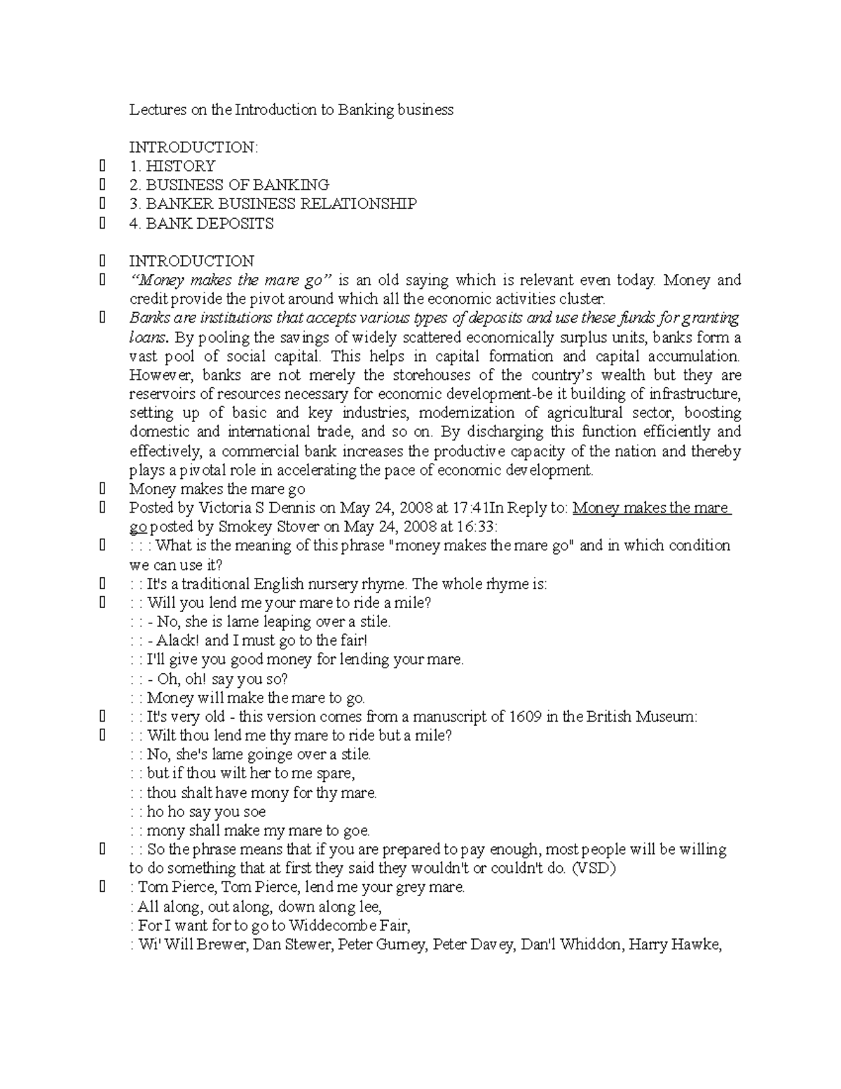 Introduction to Banking Business - Lectures on the Introduction to ...