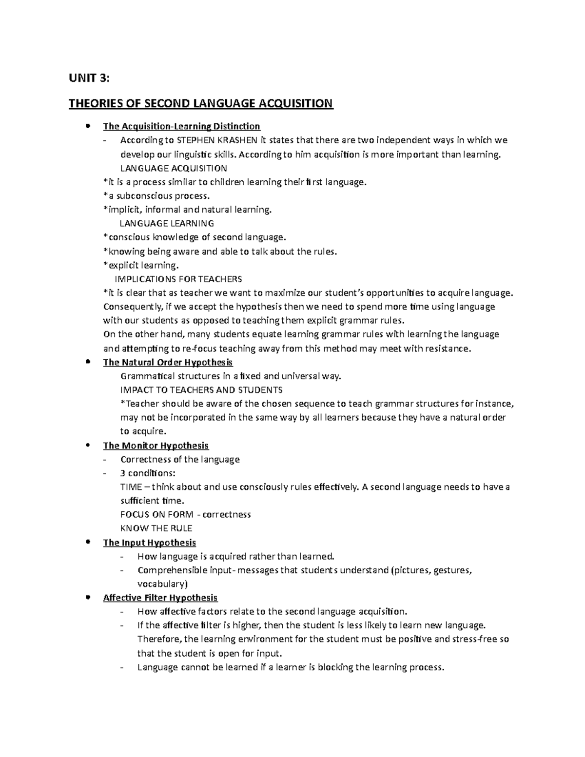 Guidelines FOR DEMO - for study purposes only. - UNIT 3: THEORIES OF ...