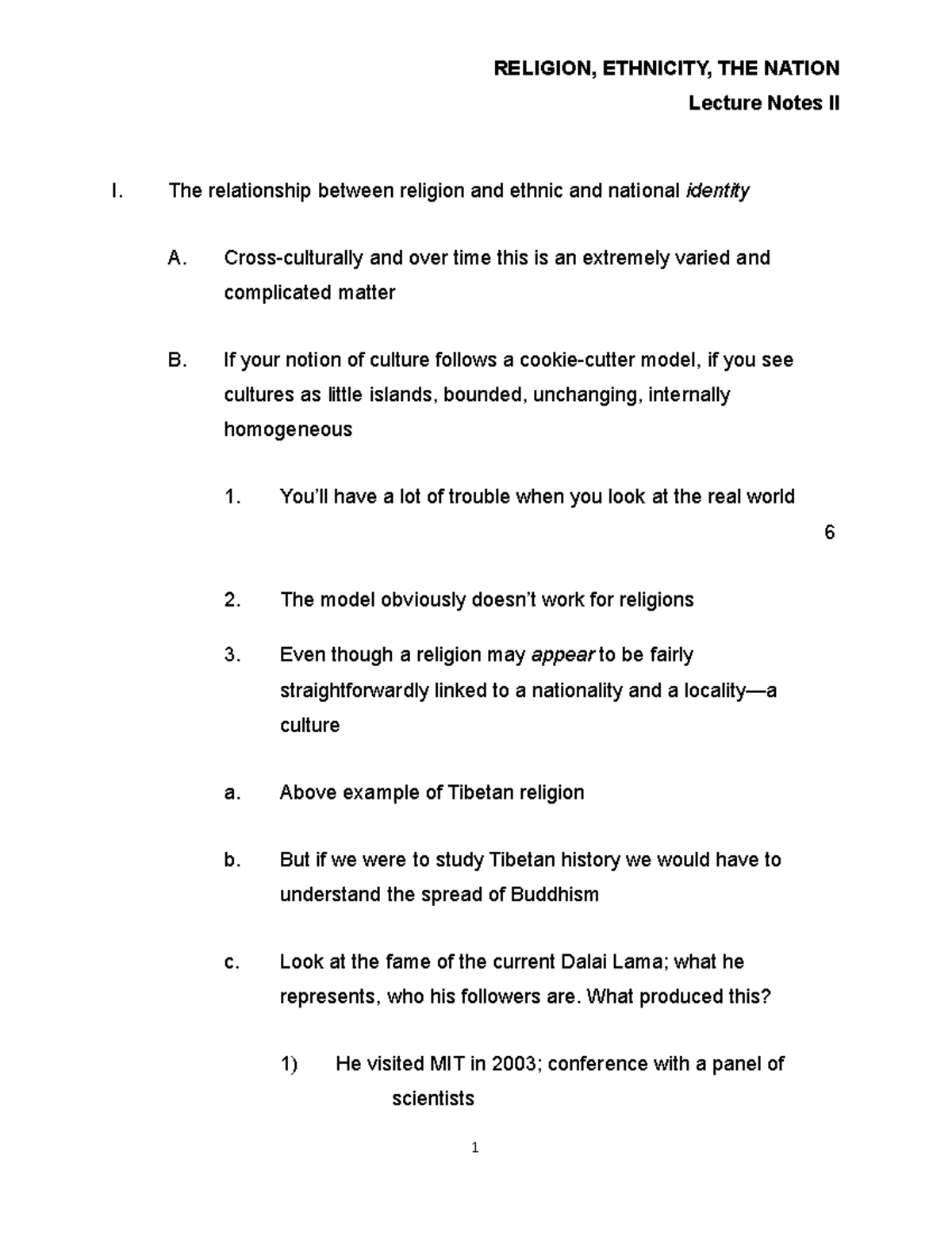 2021-REL-Studies-Lecture-Notes- Religion, Ethnicity, THE Nation II ...