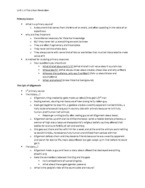Ancient World Surv Unit 1.2 notes - Unit 1: The Agricultural Revolution ...