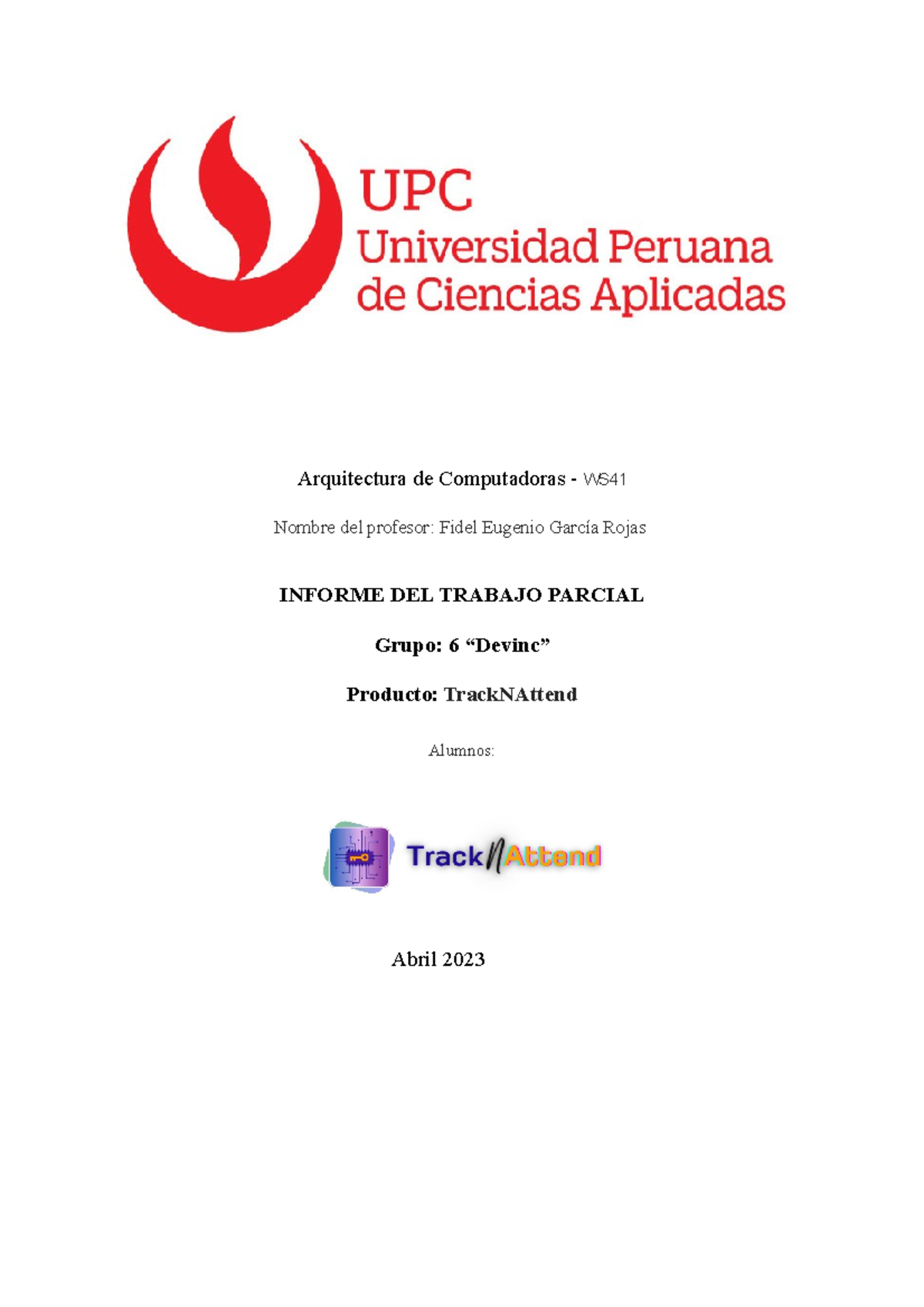 Upc pre 202302 si725 ws41 6 report tp - Arquitectura de Computadoras - WS Nombre del profesor ...