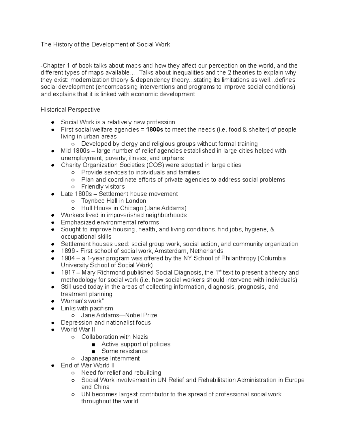Module 2 International Social Work & History of the Social Work ...