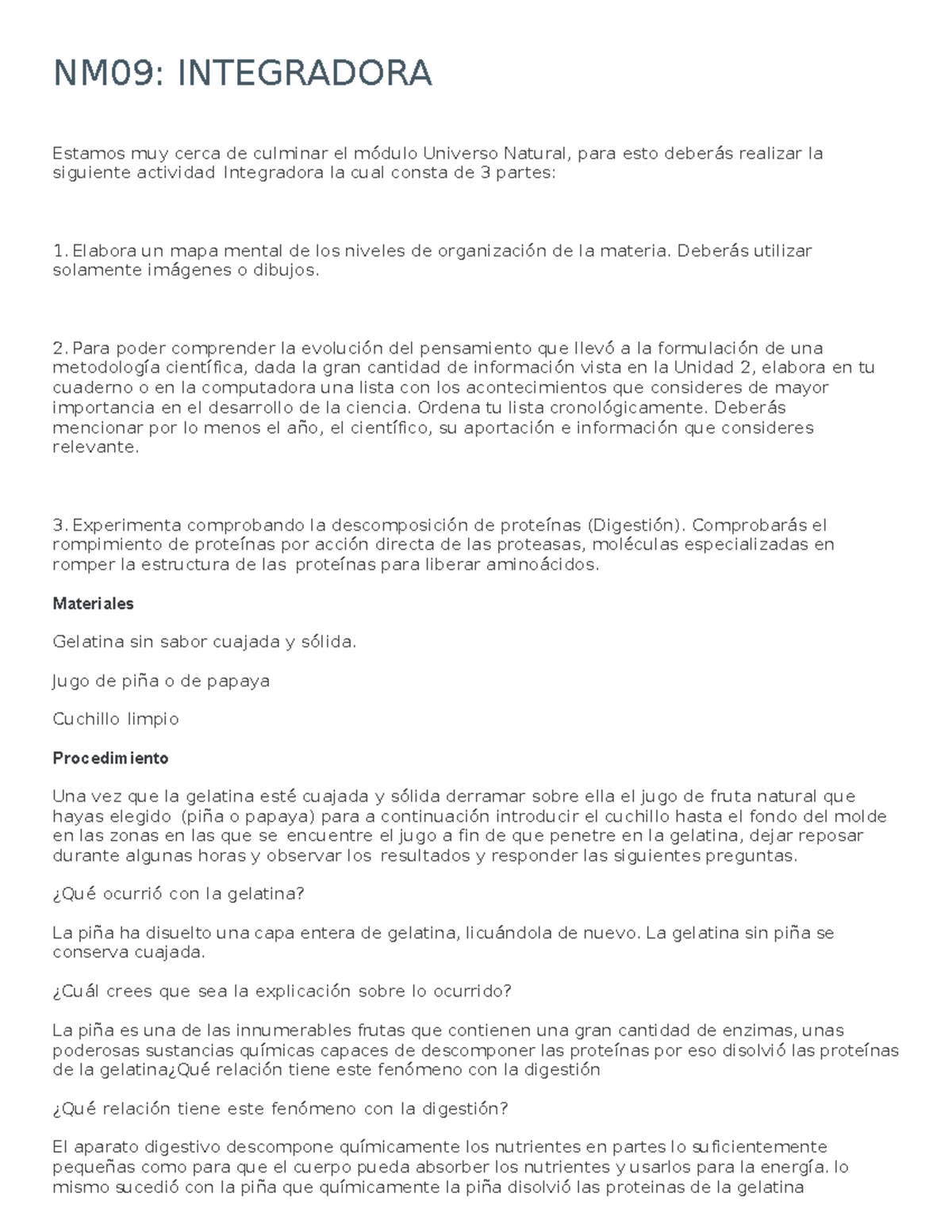 Nm09 integradora - tarea - NM09: INTEGRADORA Estamos muy cerca de ...